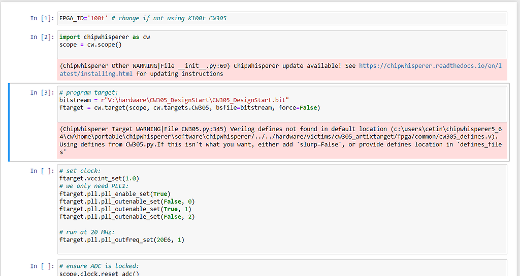 CW305-Arm-DesignStart - ChipWhisperer Hardware - NewAE Forum
