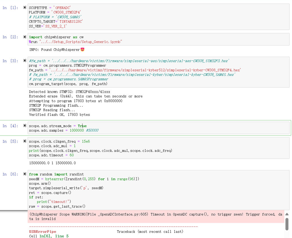 Capturing long trace with stream mode in HUSKY - NewAE Forum